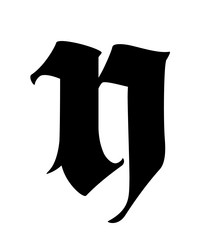 Letter i in gothic style alphabet the symbol Vector Image