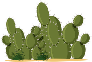 String bean tree cartoon style isolated on white Vector Image