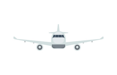 Drawing jet airplane private transport front view Vector Image