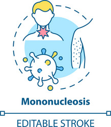 Mononucleosis concept icon Royalty Free Vector Image