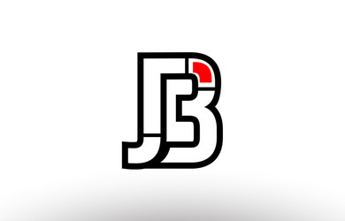 Gold black alphabet letter jb j b logo Royalty Free Vector
