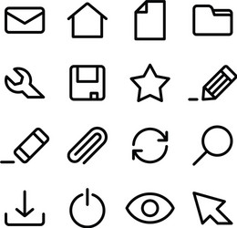 Crisp marketplace icons Royalty Free Vector Image