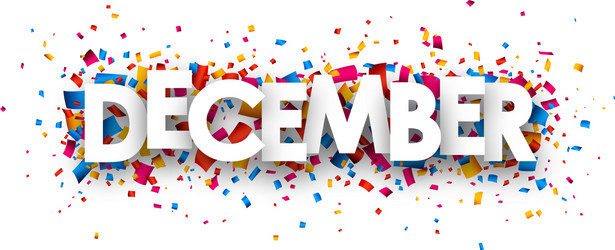 December sign Royalty Free Vector Image - VectorStock