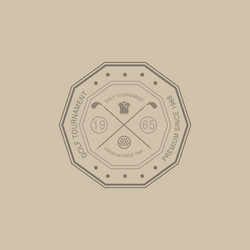 Golf club premium since 1968 logo golfing Vector Image