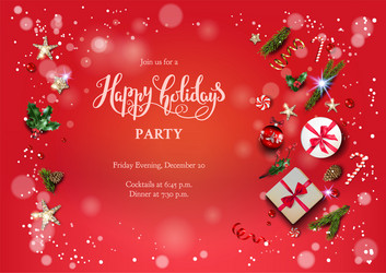 Red christmas background Royalty Free Vector Image