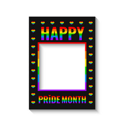 Class of 2023 photo booth frame graduation cap Vector Image