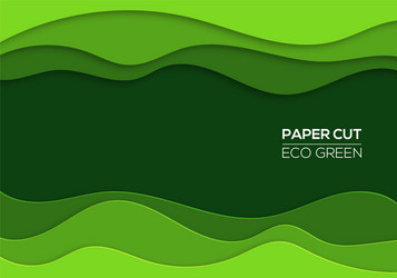 Paper cutting curve background abstract set Vector Image