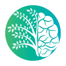 Modern brain tree logo design Royalty Free Vector Image