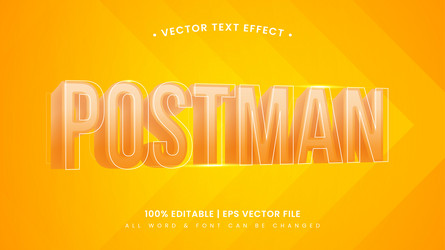 Penguin smash 3d text style effect editable text Vector Image