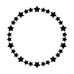 Star frame circle border shape icon Royalty Free Vector