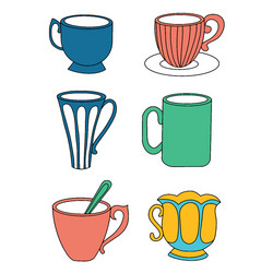 Set beverage cup Royalty Free Vector Image - VectorStock