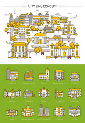 Paris france city line view poster print minimal Vector Image