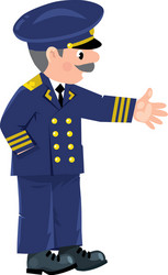 Captain skipper yacht hat icon Royalty Free Vector Image