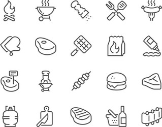 Line home room types icons Royalty Free Vector Image