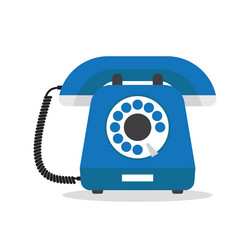 Retro style red telephone ringing pick up Vector Image