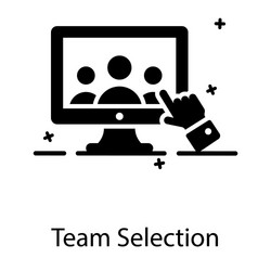 Team selection Royalty Free Vector Image - VectorStock