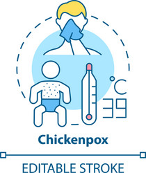 Chickenpox concept icon Royalty Free Vector Image