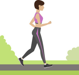 A muslim girl is running Royalty Free Vector Image