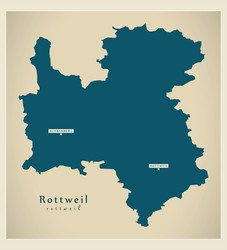 Rottweil county map of baden wuerttemberg germany Vector Image