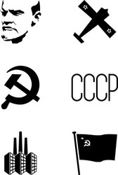 Ussr soviet union nostalgia travel famous symbols Vector Image