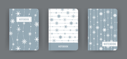 Cover page notebook collection templates with Vector Image