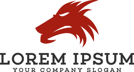 Wolf head silhouette logo Royalty Free Vector Image