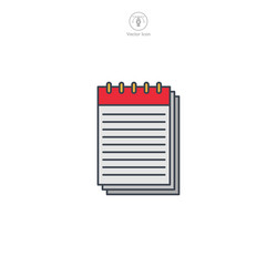 Icon of a notepad the design showcases Royalty Free Vector
