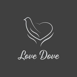 Love dove design template Royalty Free Vector Image