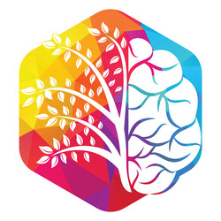 Modern brain tree logo design Royalty Free Vector Image