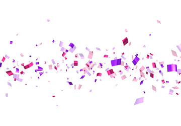 Violet and magenta cut out foil ribbon exploding Vector Image