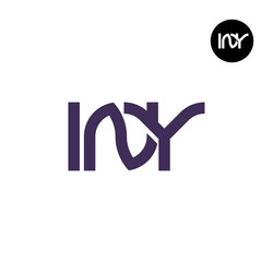 Letter ini monogram logo design Royalty Free Vector Image