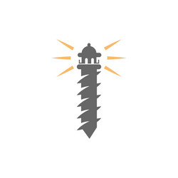 Screw bolt icon logo design Royalty Free Vector Image