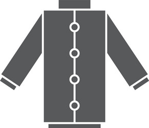 Laboratory coat icon symbol isolated on white Vector Image