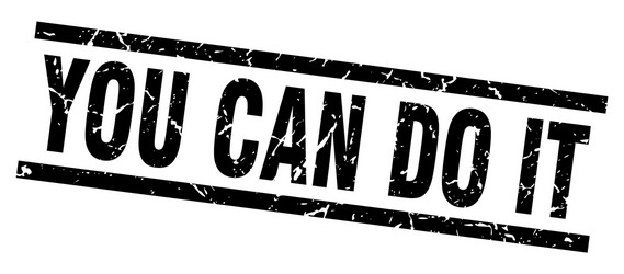 You can do it sticker label Royalty Free Vector Image