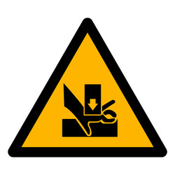 Beware you hand when using silkscreen symbol sign Vector Image