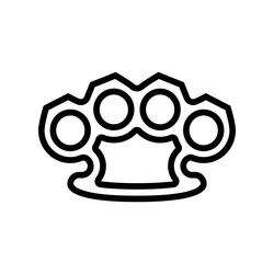 Brass knuckles simple icon Royalty Free Vector Image