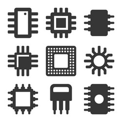 Set of isometric electronic components Royalty Free Vector