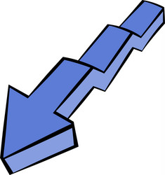 Broken yellow arrow icon cartoon Royalty Free Vector Image