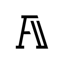 Modern fa logo Royalty Free Vector Image - VectorStock