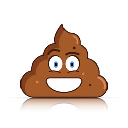 Shit emoji poo emoticon poop face Royalty Free Vector Image