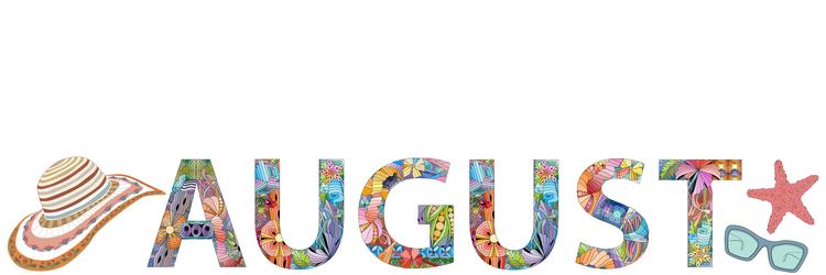 Word august entangle object for decoration Vector Image