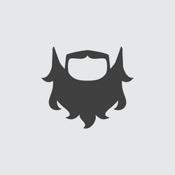 Black full beard Royalty Free Vector Image - VectorStock