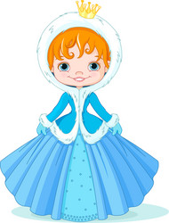 Winter princess Royalty Free Vector Image - VectorStock