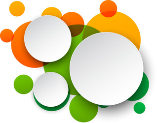 Round paper label on balloons Royalty Free Vector Image