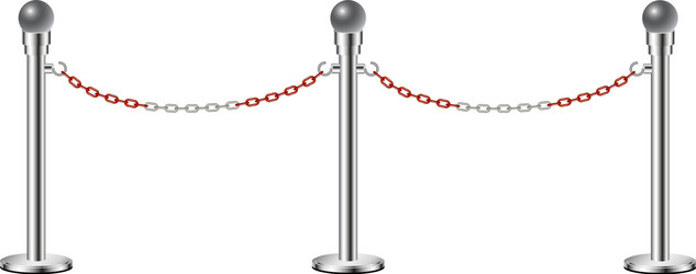 Stand chain barriers with blue Royalty Free Vector Image