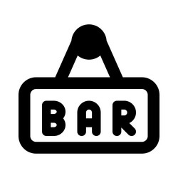 A mounted banner promoting bar Royalty Free Vector Image