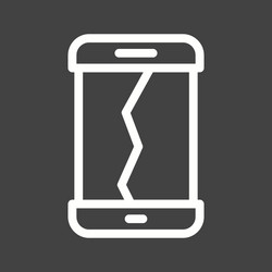 Broken cell phone Royalty Free Vector Image - VectorStock