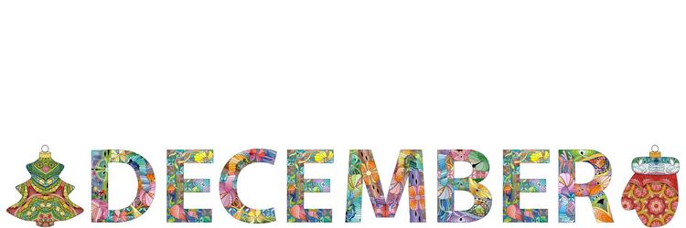 December january february hand drawn modern Vector Image