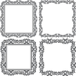 Square frame with cutout paper border Royalty Free Vector