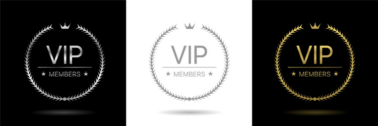 Vip members only labels Royalty Free Vector Image